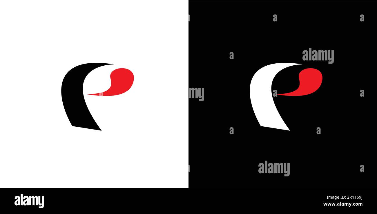 Modern and unique letter P initials logo design Stock Vector Image ...