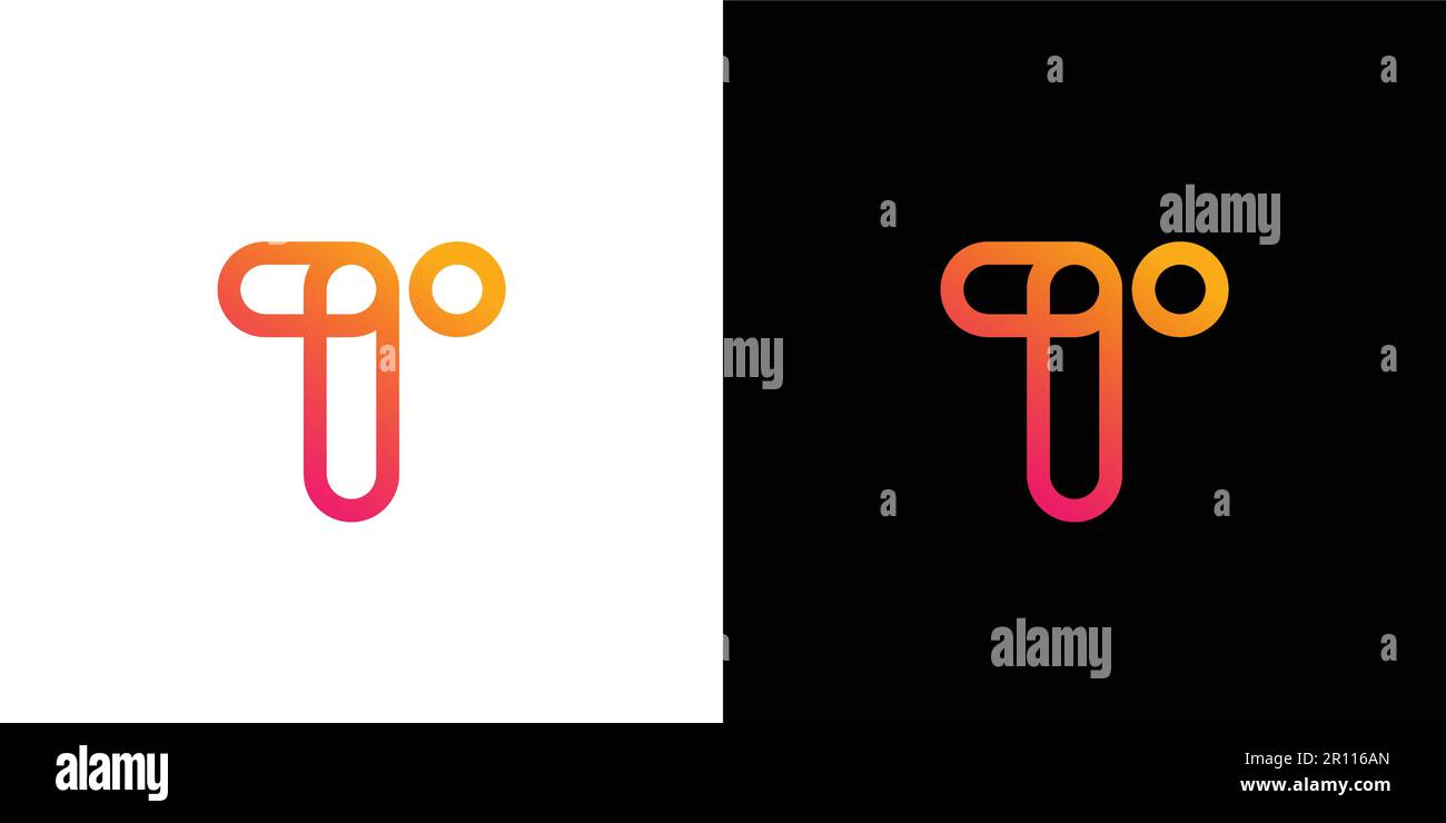 Modern and unique letter T initials logo design Stock Vector Image ...