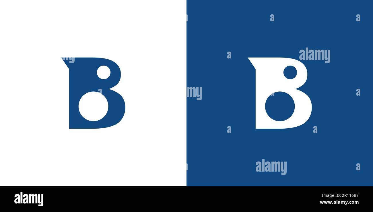 modern and unique letter B initials logo design Stock Vector Image ...
