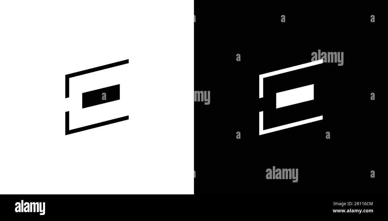 modern and unique letter E initials logo design 2 Stock Vector Image ...