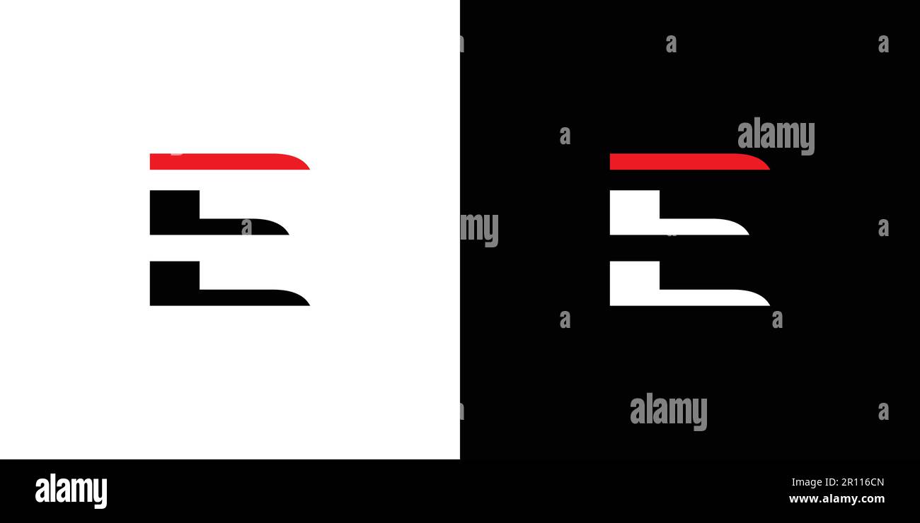 modern and unique letter E initials logo design 3 Stock Vector Image ...