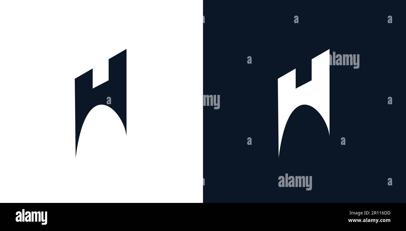 modern and unique letter H initials logo design Stock Vector Image ...
