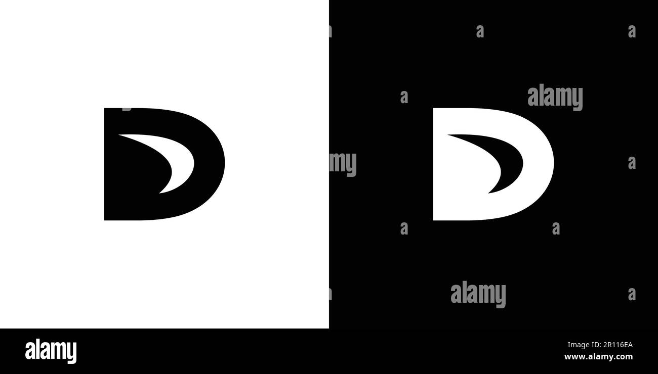 modern and unique letter D initials logo design Stock Vector Image ...