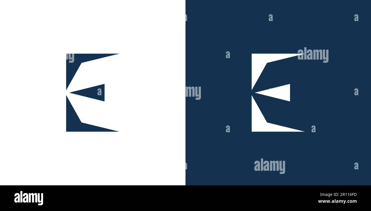 modern and unique letter E initials logo design Stock Vector Image ...