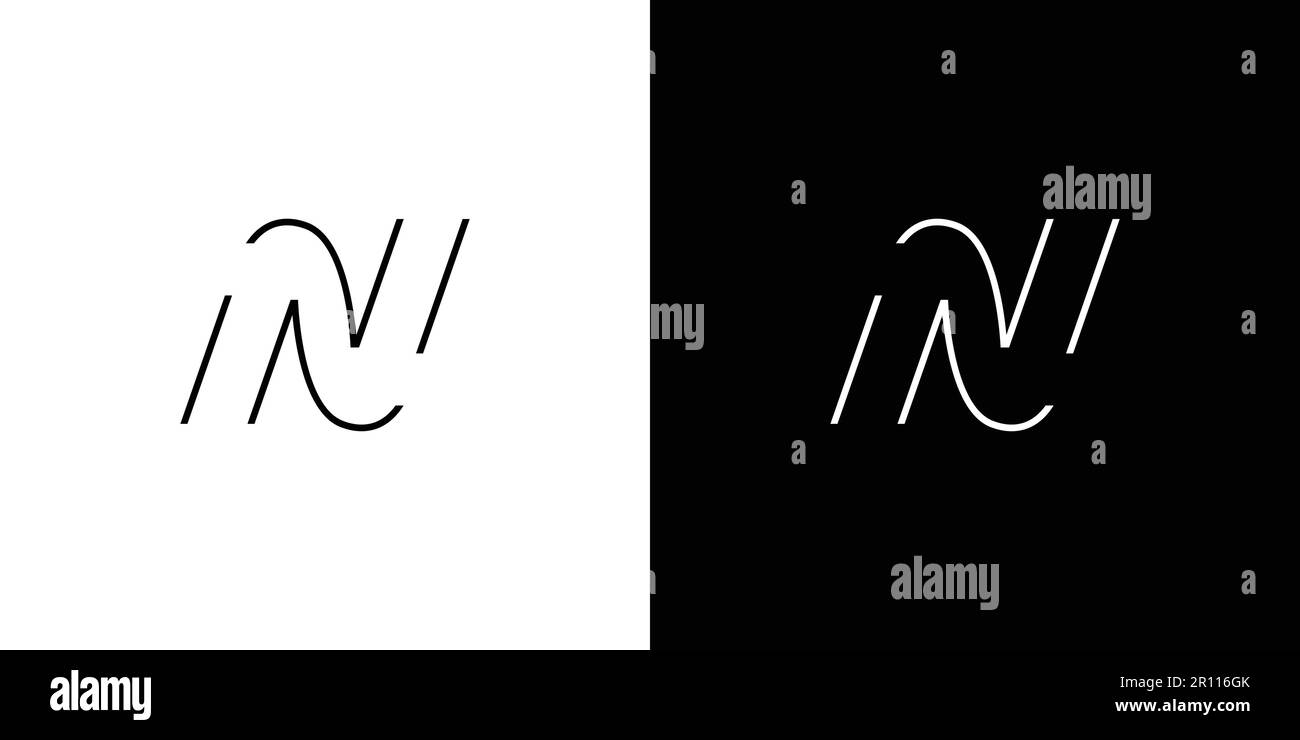 Modern and unique letter N initials logo design Stock Vector Image ...