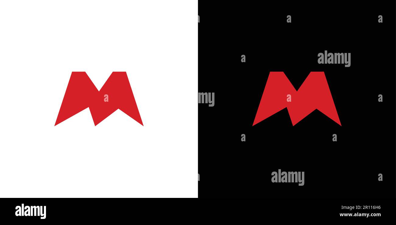 Simple and unique letter M initials logo design Stock Vector Image ...