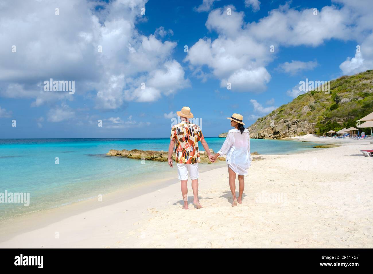 Playa Porto Marie Beach in Curacao, a tropical beach on the Caribbean ...