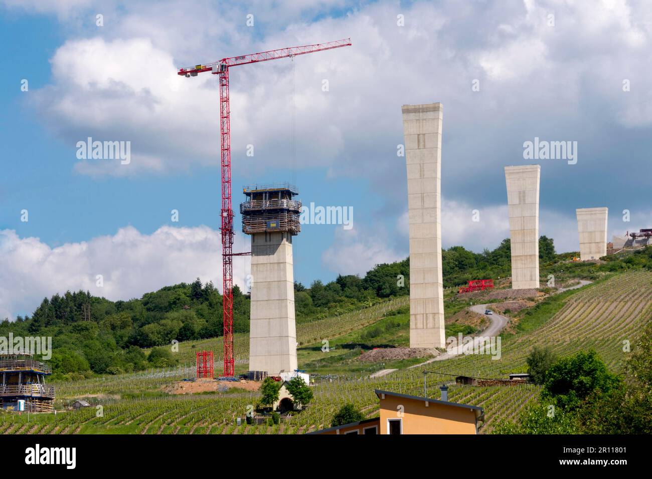 Construction of the Hochmosel Bridge Stock Photo - Alamy