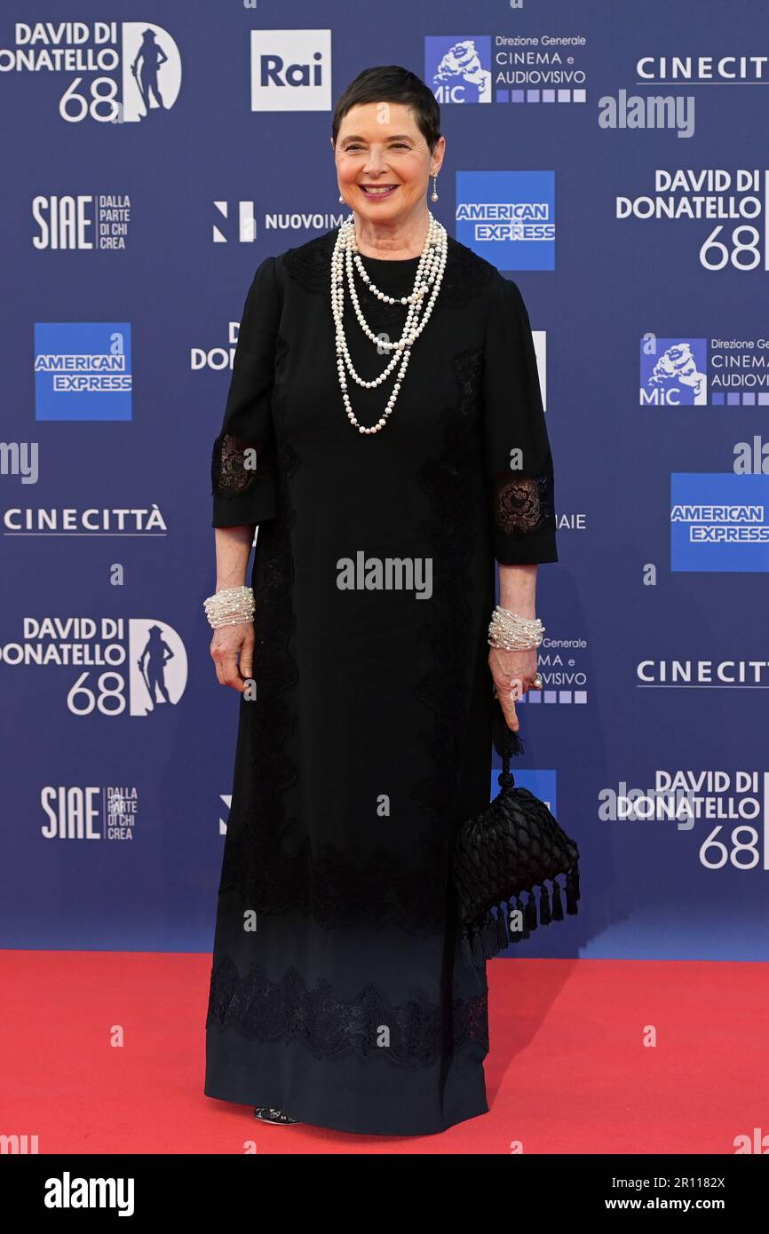 Rome, Italy. 10th May, 2023. Isabella Rossellini attends the red carpet ...