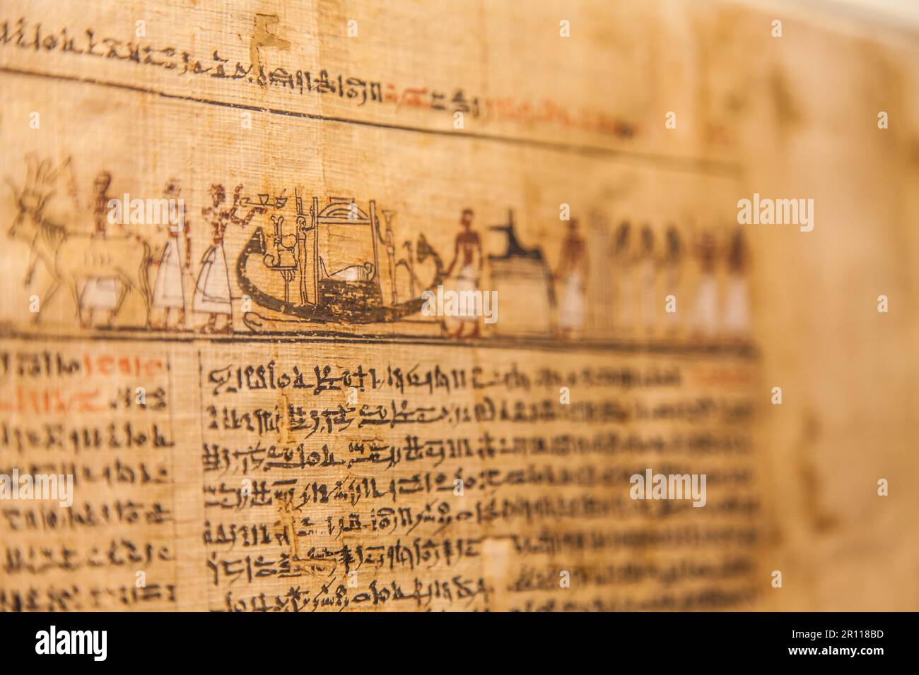 Detail of ancient Book of the Dead (1070 BC), Thebes - Egypt Stock ...