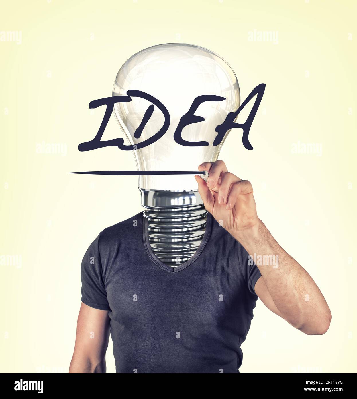 picture of a man who finds a solution Stock Photo - Alamy