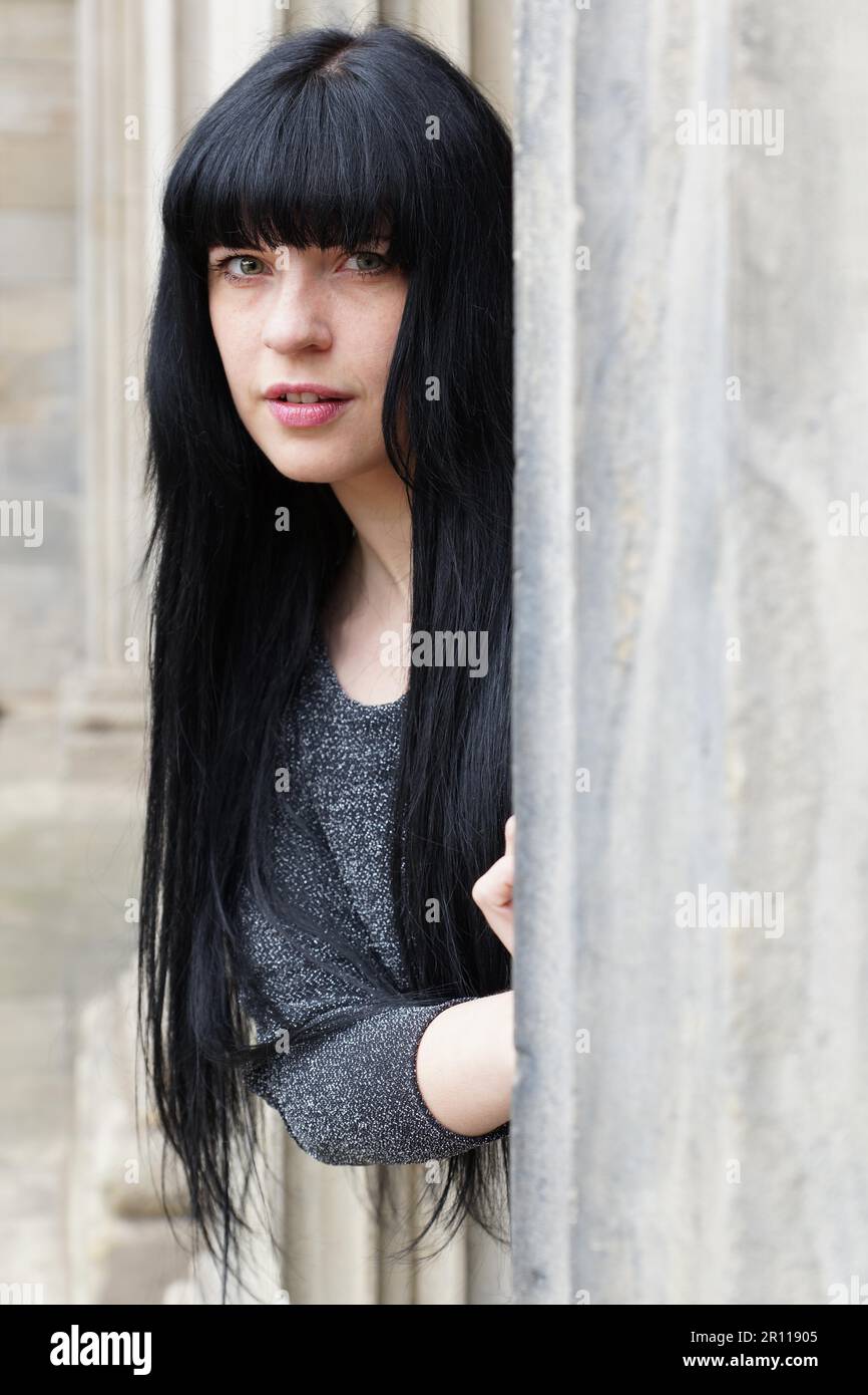 Woman out of place elegant hi-res stock photography and images - Alamy
