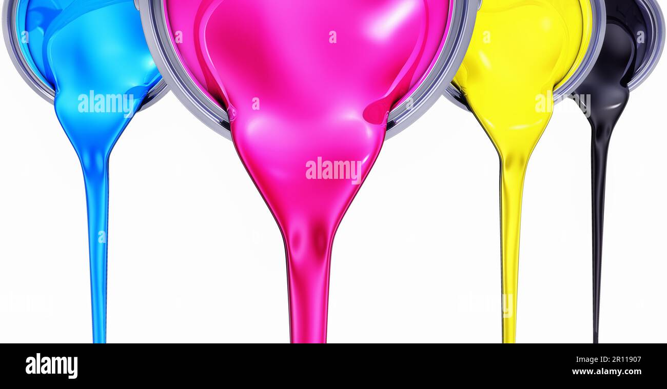 3d rendering of a cmyk color concept Stock Photo - Alamy