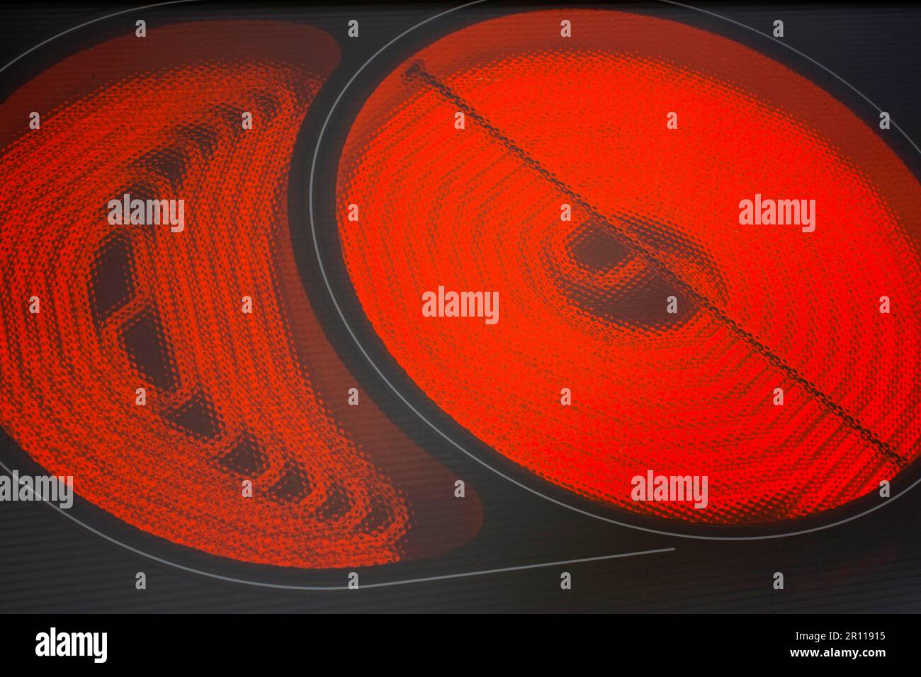 Hot hobs of a modern electric cooker. Hot hobs of a modern electric ...