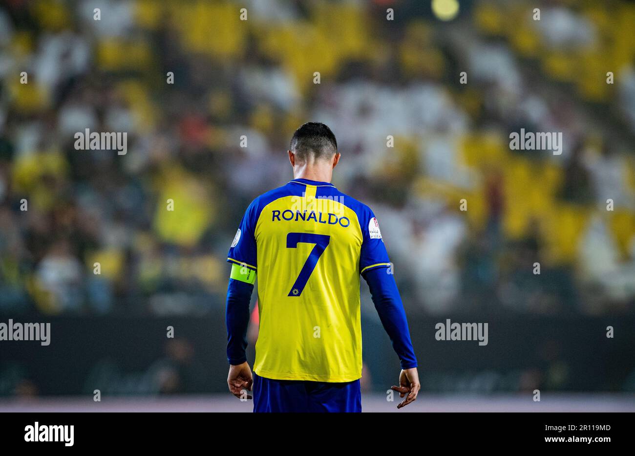 Cristiano Ronaldo of Al-Nassr FC in action against Al-Raed FC during ...