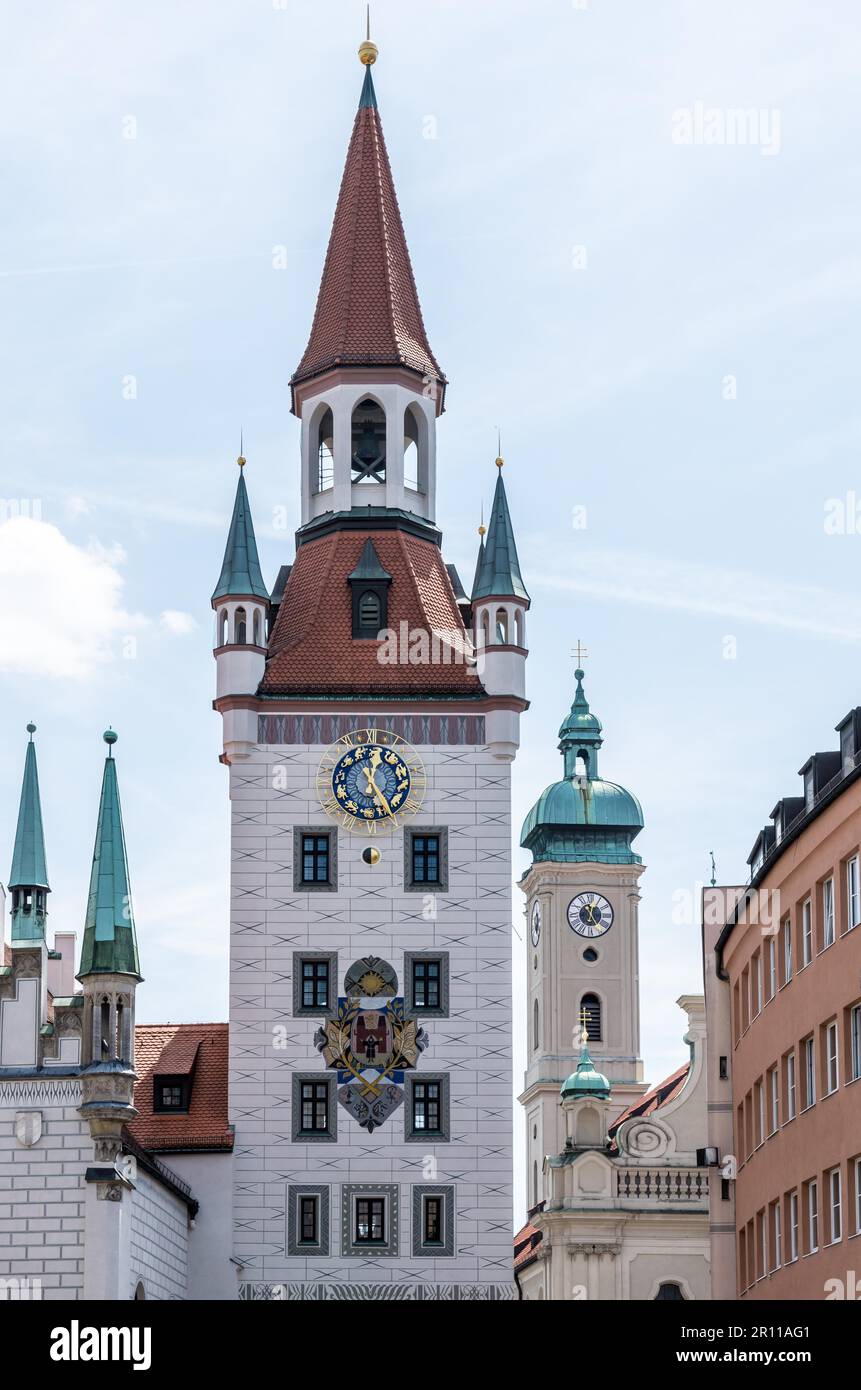 The historic old town hall of Munich (Bavaria) (Germany), Muenchen ...
