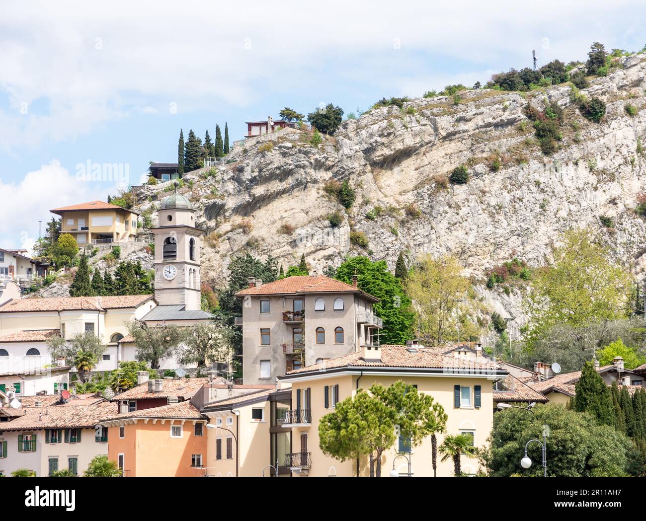 The village of Torbole at the Lake Garda in Italy, Naag-Turbel ...