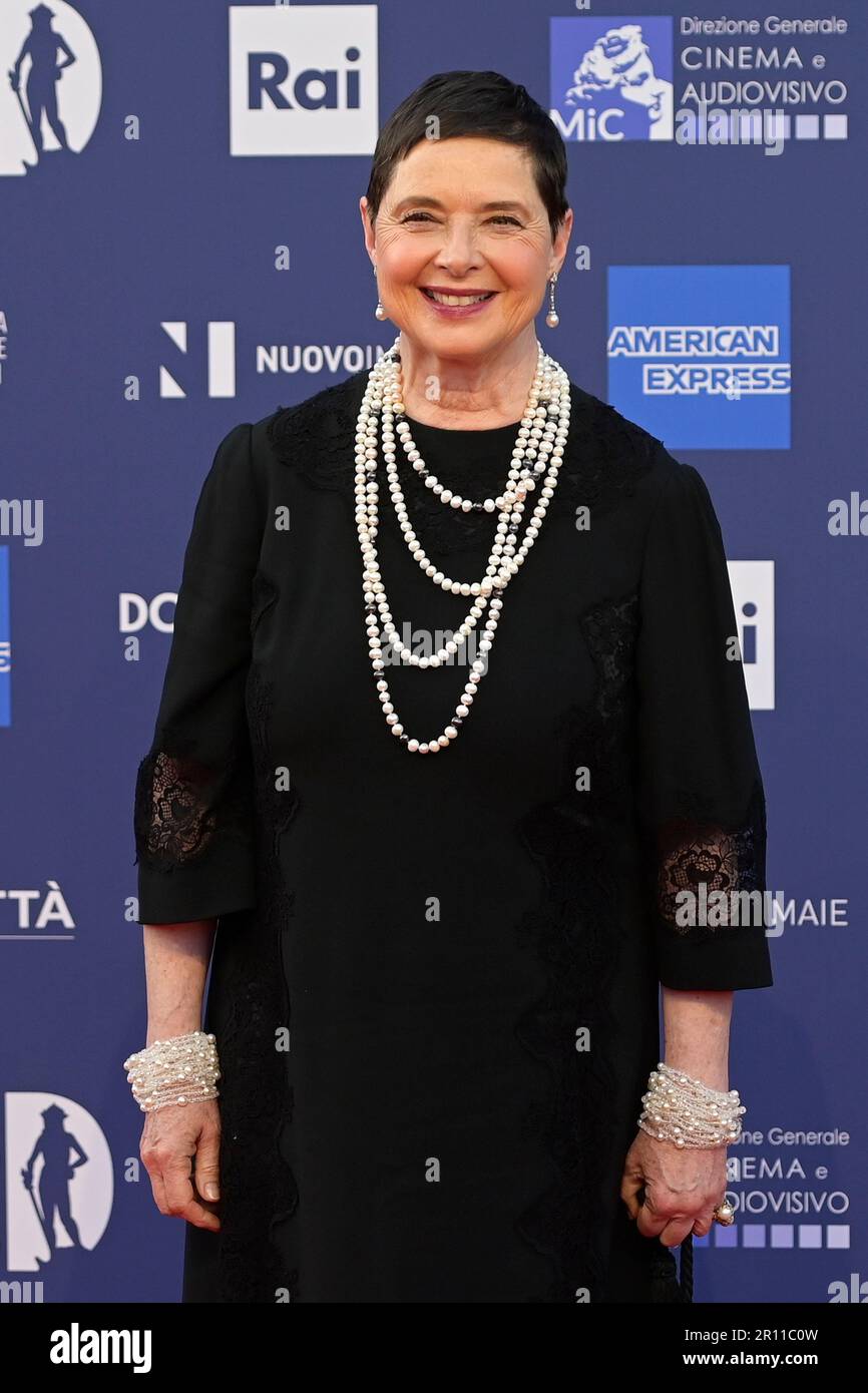 Rome, Italy. 10th May, 2023. Isabella Rossellini attends the red carpet ...