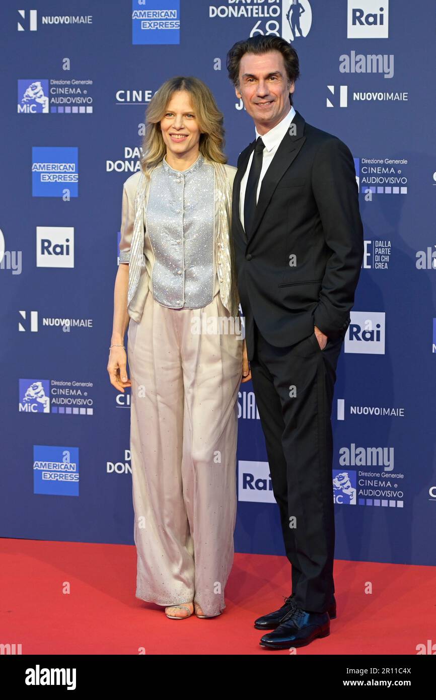 Rome, Italy. 10th May, 2023. Sonia Bergamasco (L) and Fabrizio Gifuni ...