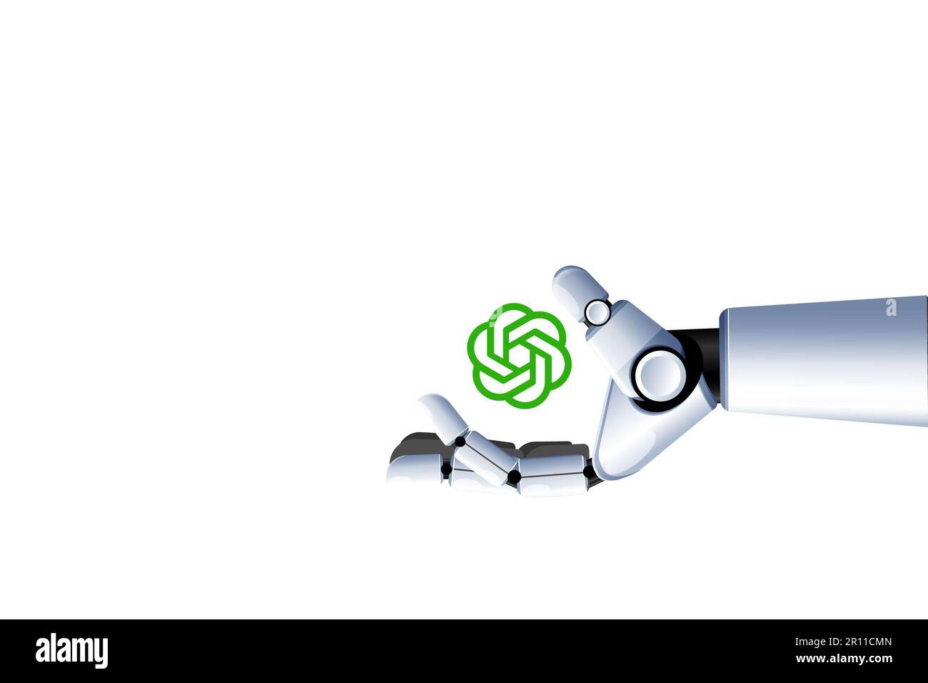 may 5 , 2023 kochi ,India Chat GPT CPU, robotic arm holding chat gpt ...