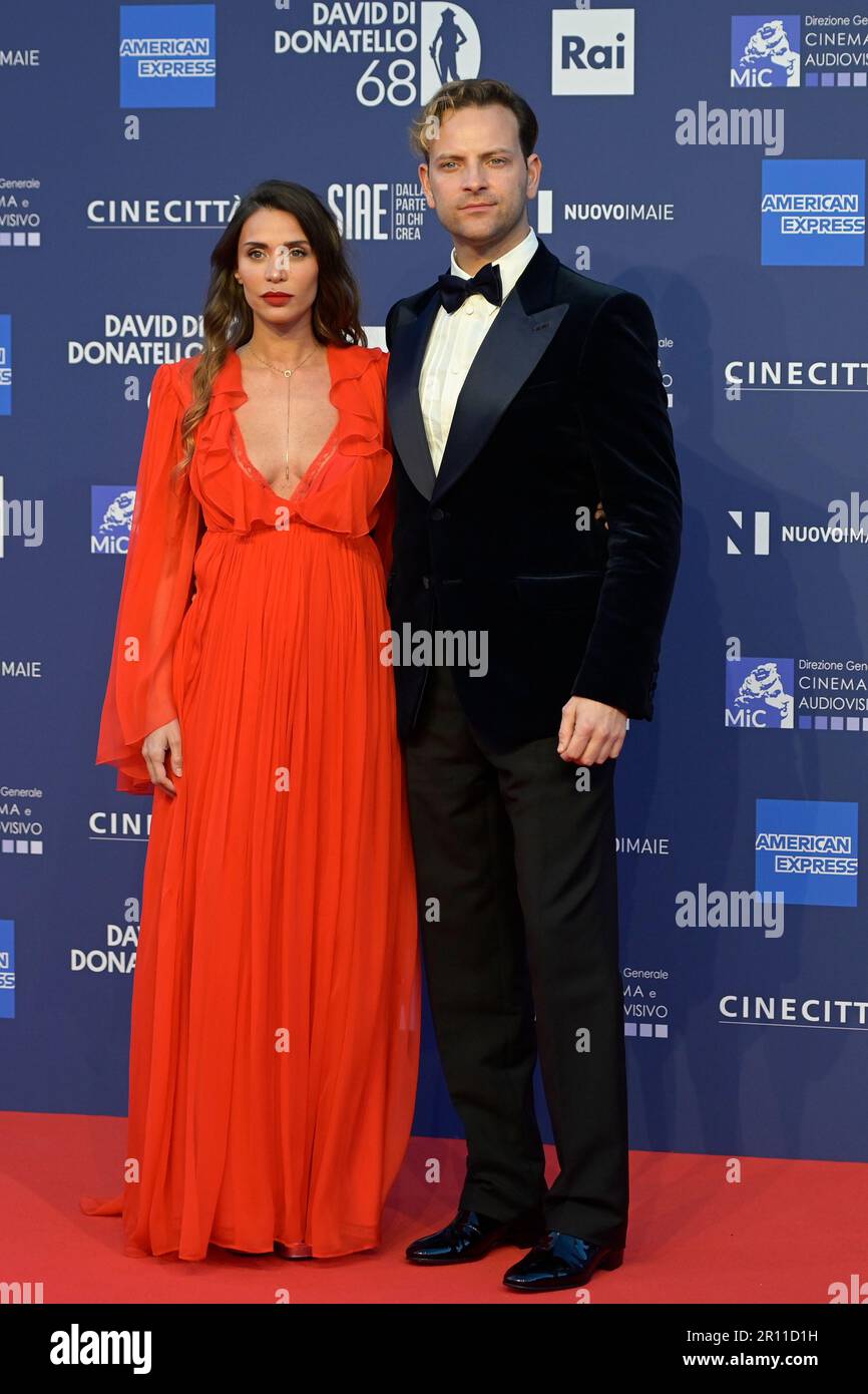 Rome, Italy. 10th May, 2023. Irene Forti (L) and Alessandro Borghi (R ...