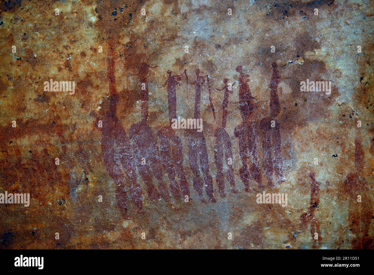 Ancient rock art, drawings of the San people, indigenous people of ...