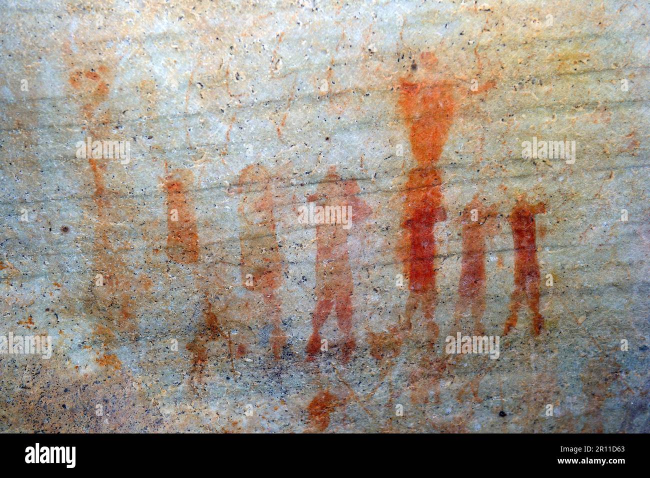 Ancient rock art, drawings of the San people, indigenous people of ...