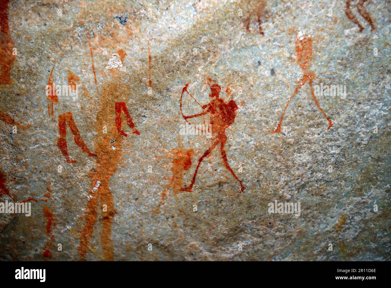 Ancient rock art, drawings of the San people, indigenous people of ...