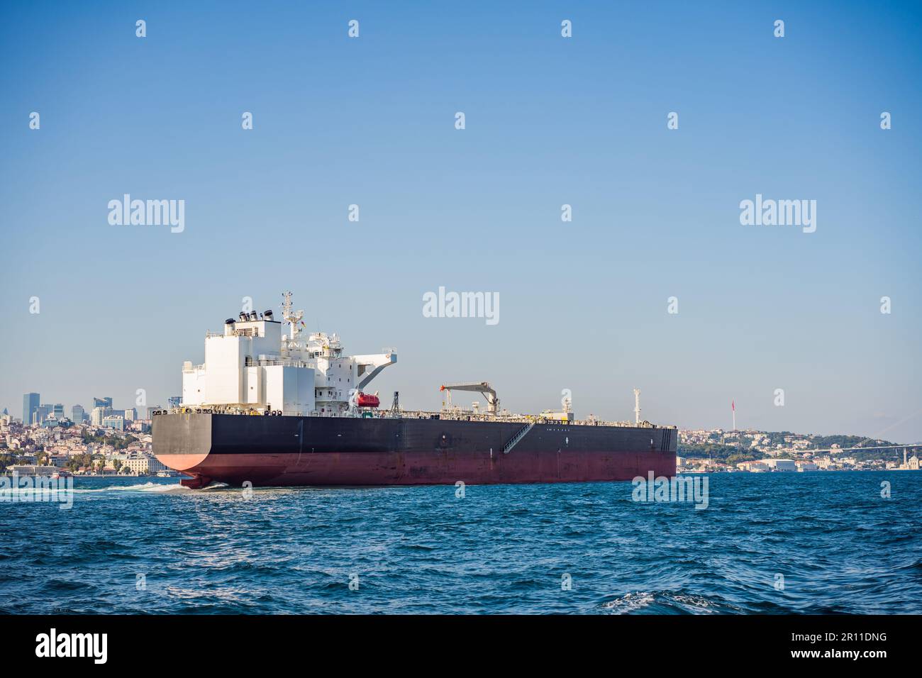 Container cargo ship in the Bosphorus, Istanbul, Turkey Stock Photo - Alamy