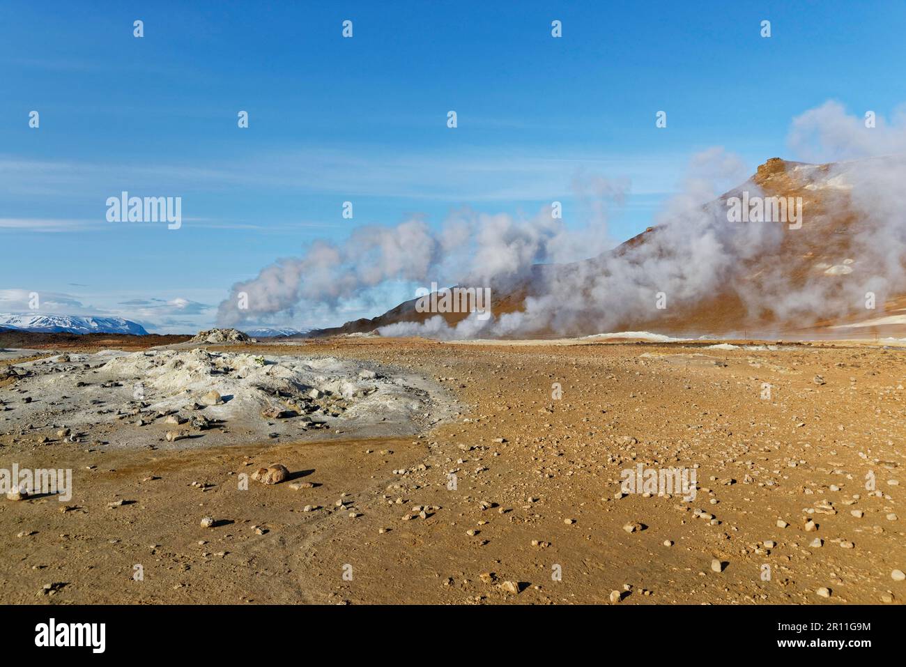 Geothermal area Hverir, Namafjall, near Myvatn, North Iceland, Iceland ...