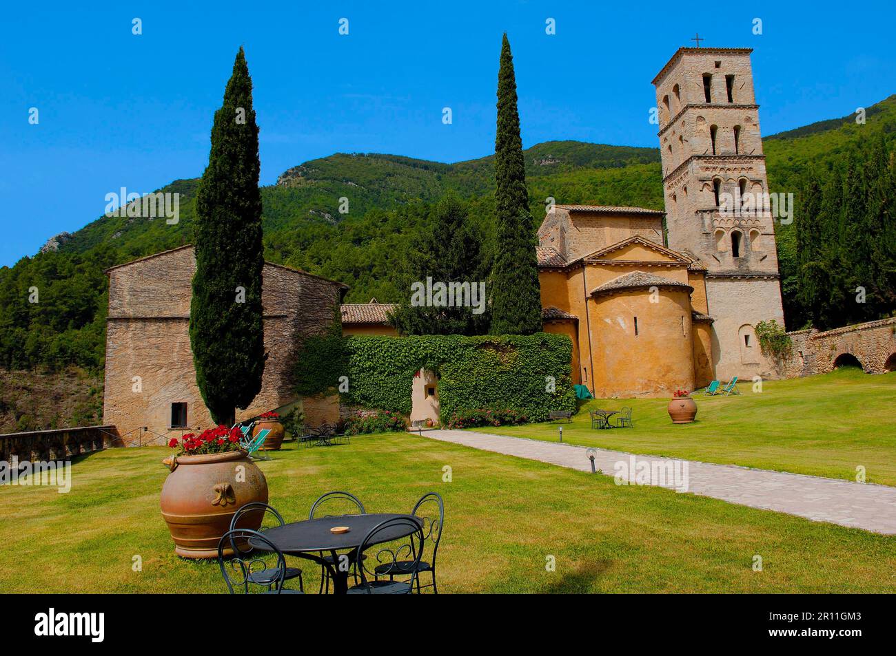 San pietro in Valle Abbey, Ferentillo, Valnerina, Terni, Umbria, Italy ...