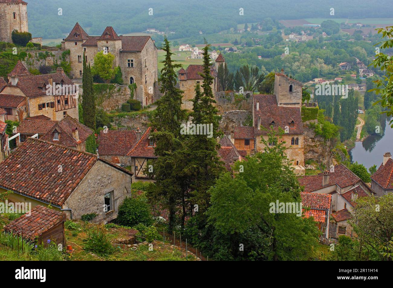 Lot River, Lot Valley, Camino de Santiago, Midi-Pyrenees, Saint Cirq ...