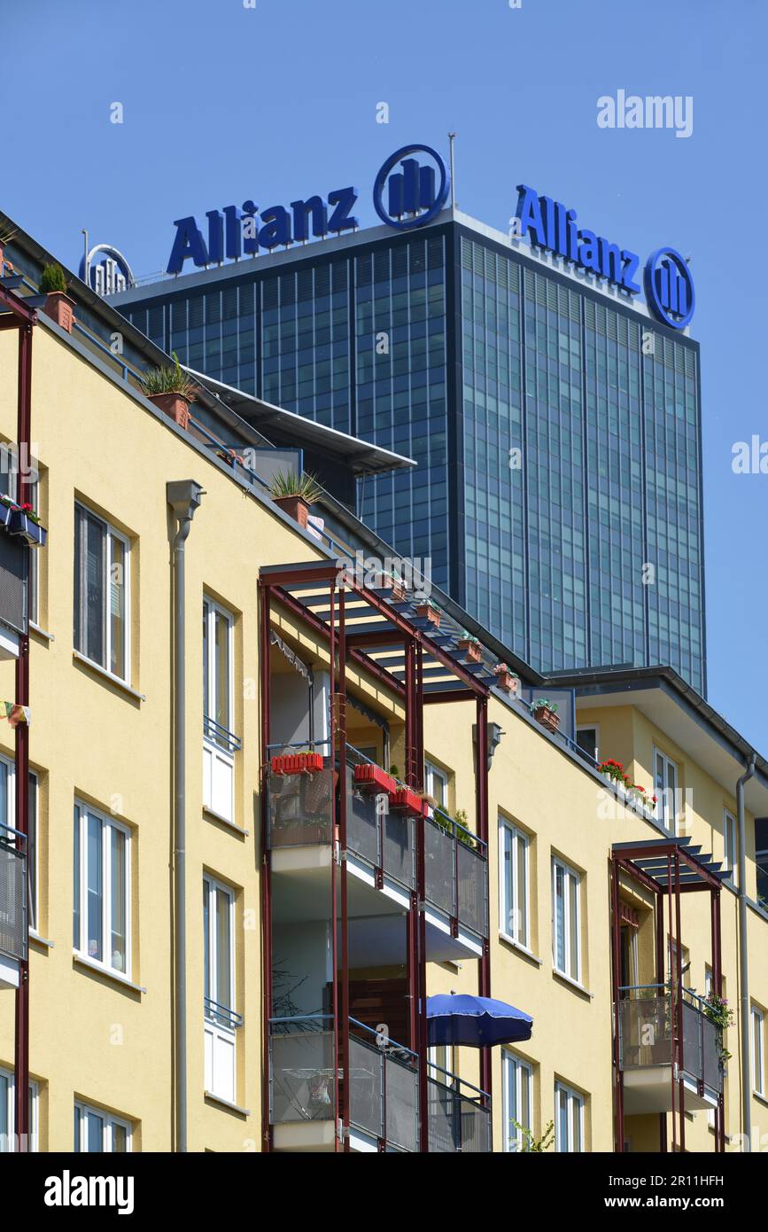 High-rise building, Allianz, An den Treptowers, Treptow, Berlin ...