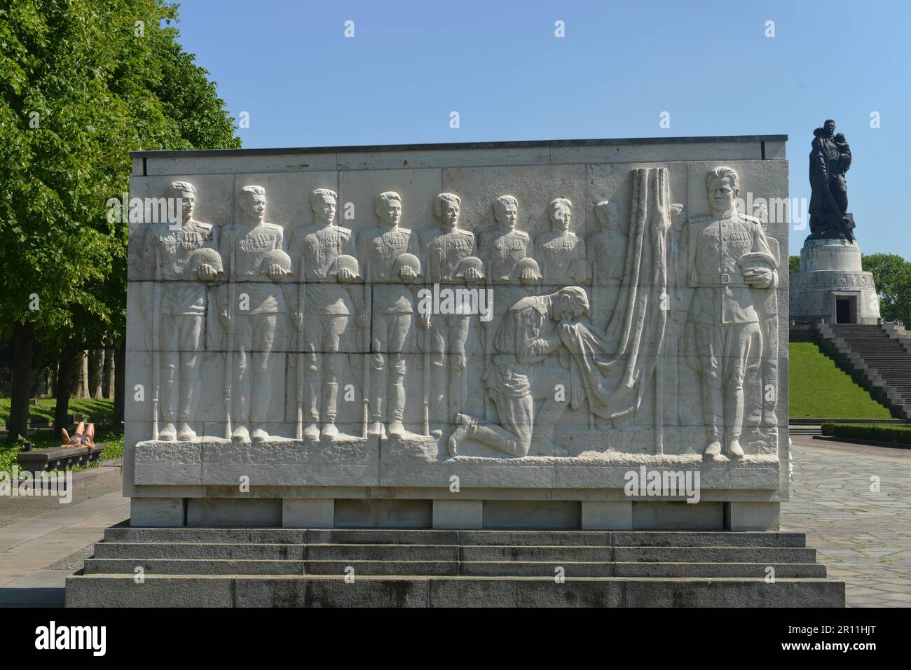 Relief, Soviet Memorial, Puschkinallee, Treptow, Berlin, Germany Stock ...