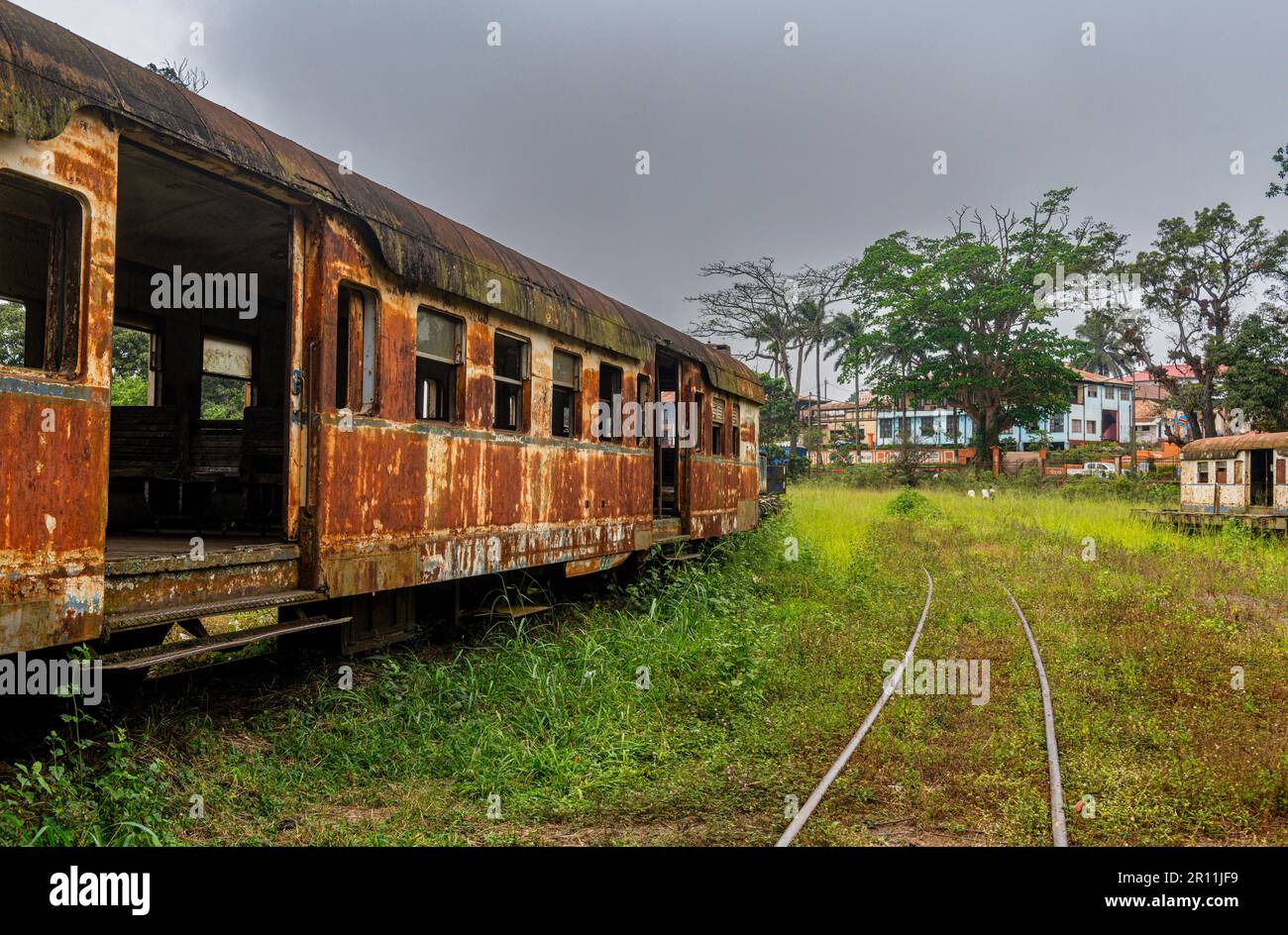 Rusty waggon, Old railway depot, Mbanza Ngungu, DR Congo Stock Photo ...