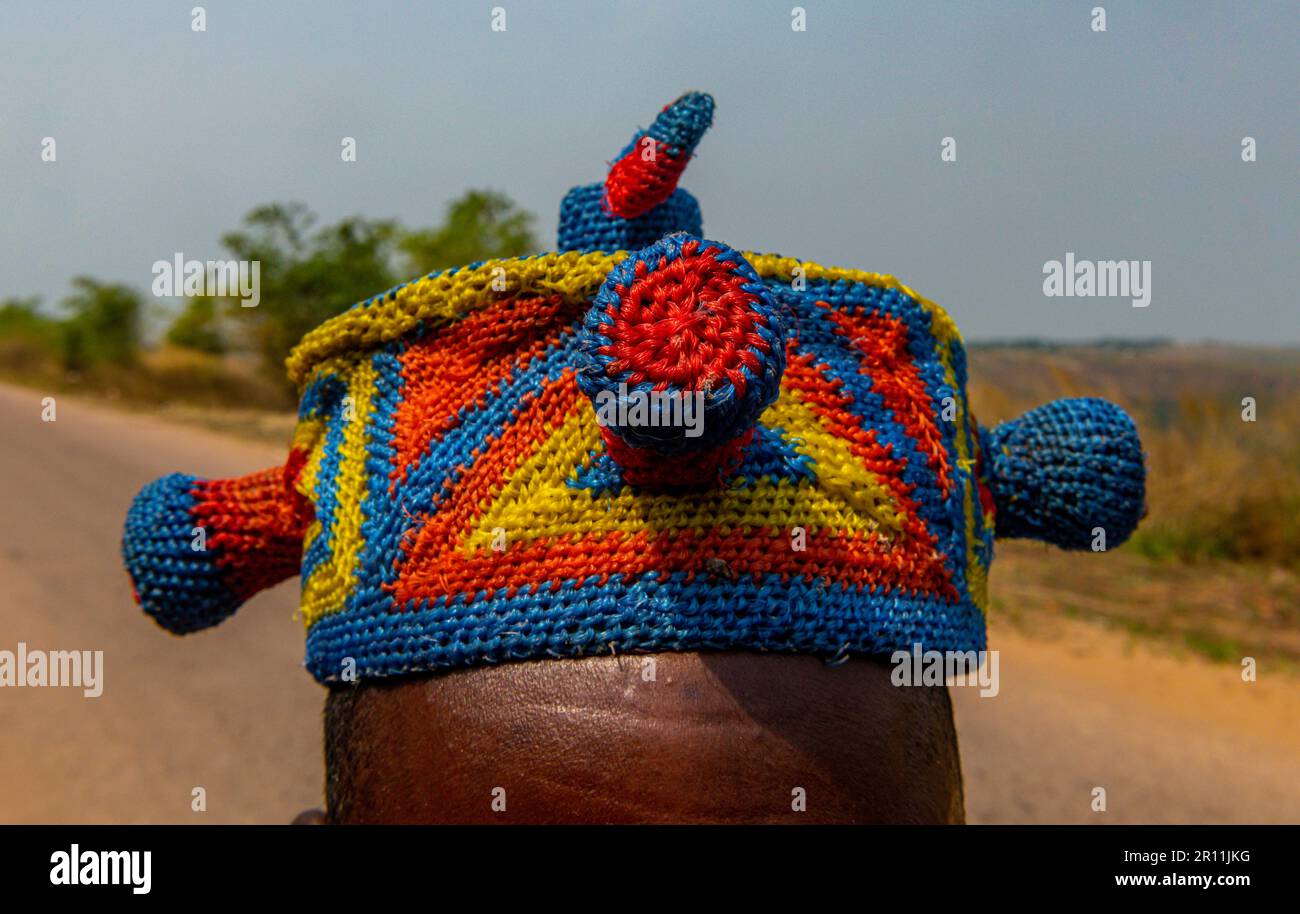 Traditional hat, Yaka tribe, Mbandane, Congo Stock Photo - Alamy
