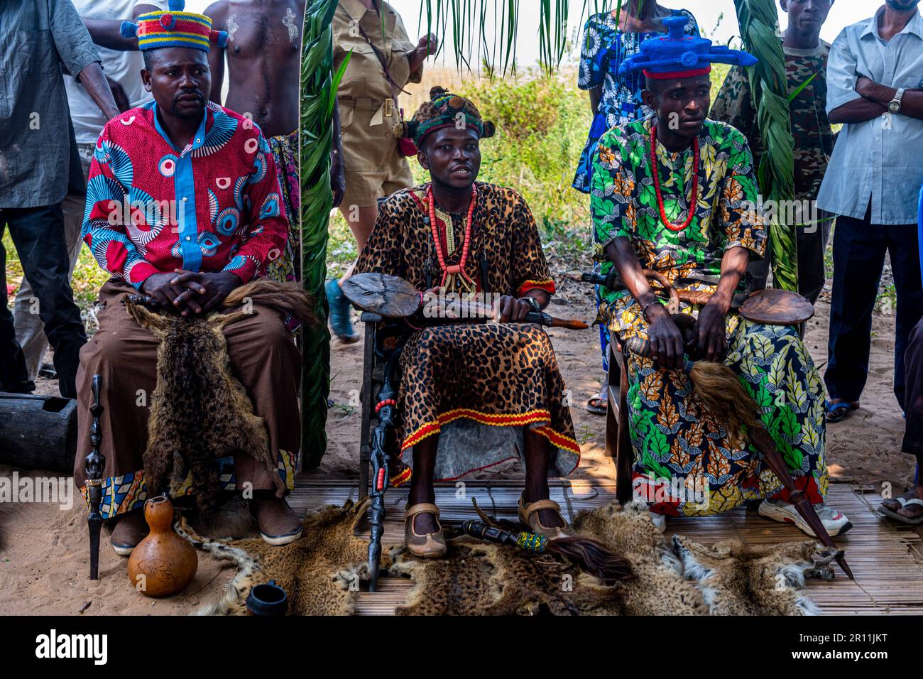 Tribal chief of the Yaka tribe, Mbandane, Congo Stock Photo - Alamy