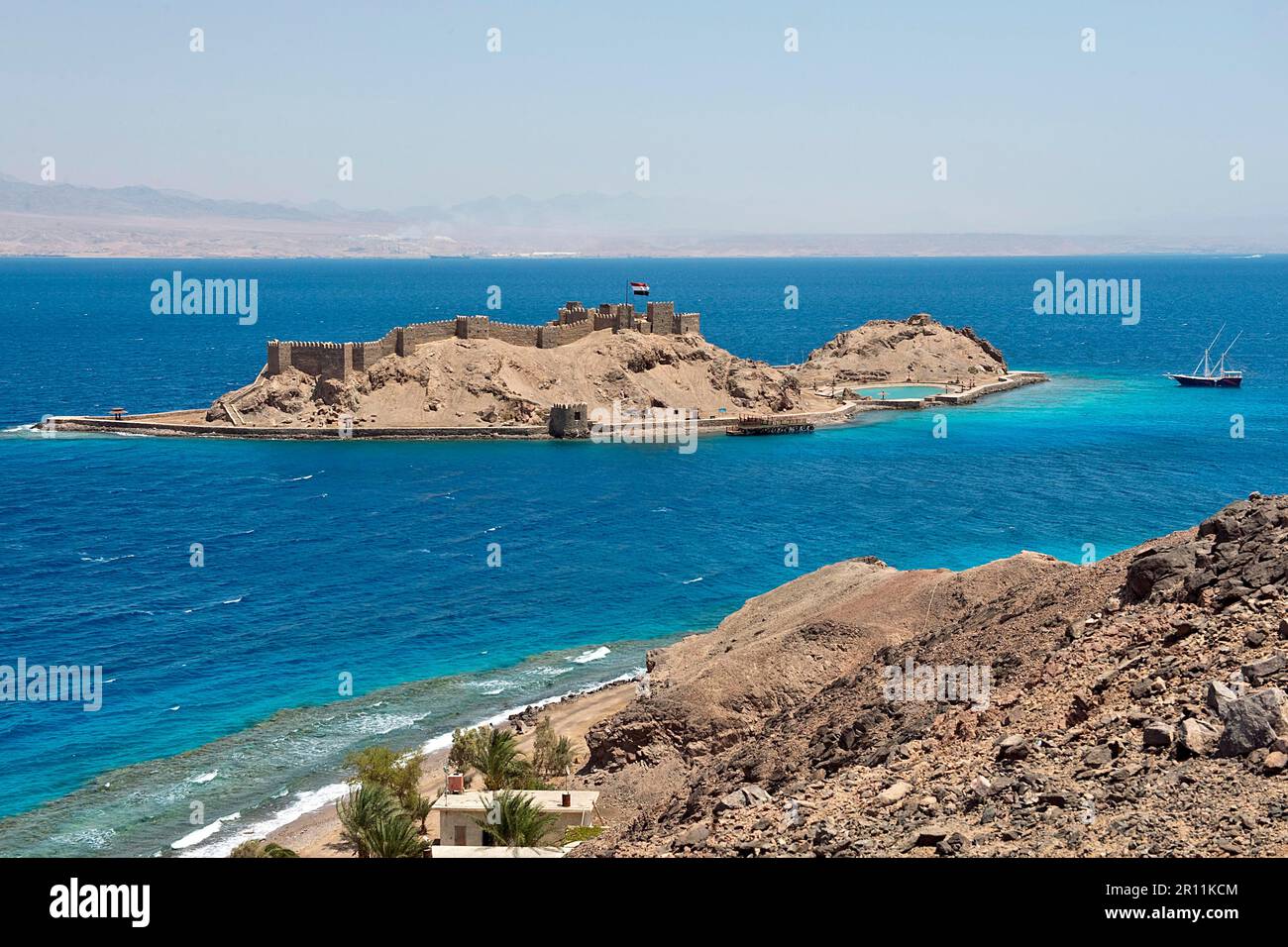Pharaoh Island, Egypt, Sinai, Gulf of Aqaba, Red Sea, Middle East, Asia ...