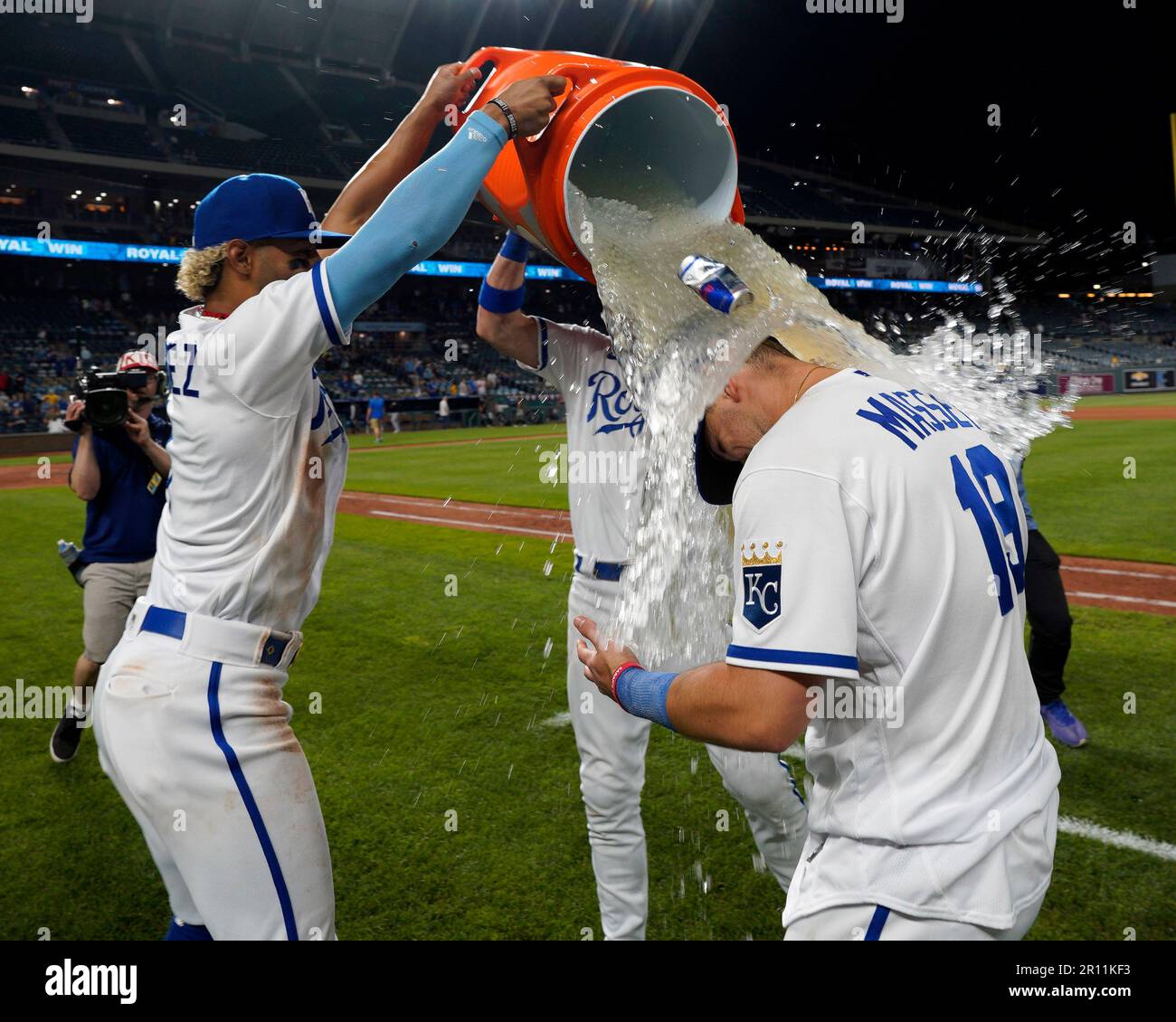 MAY 10, 2023: Kansas City Royals second baseman Michael Massey (19) get ...