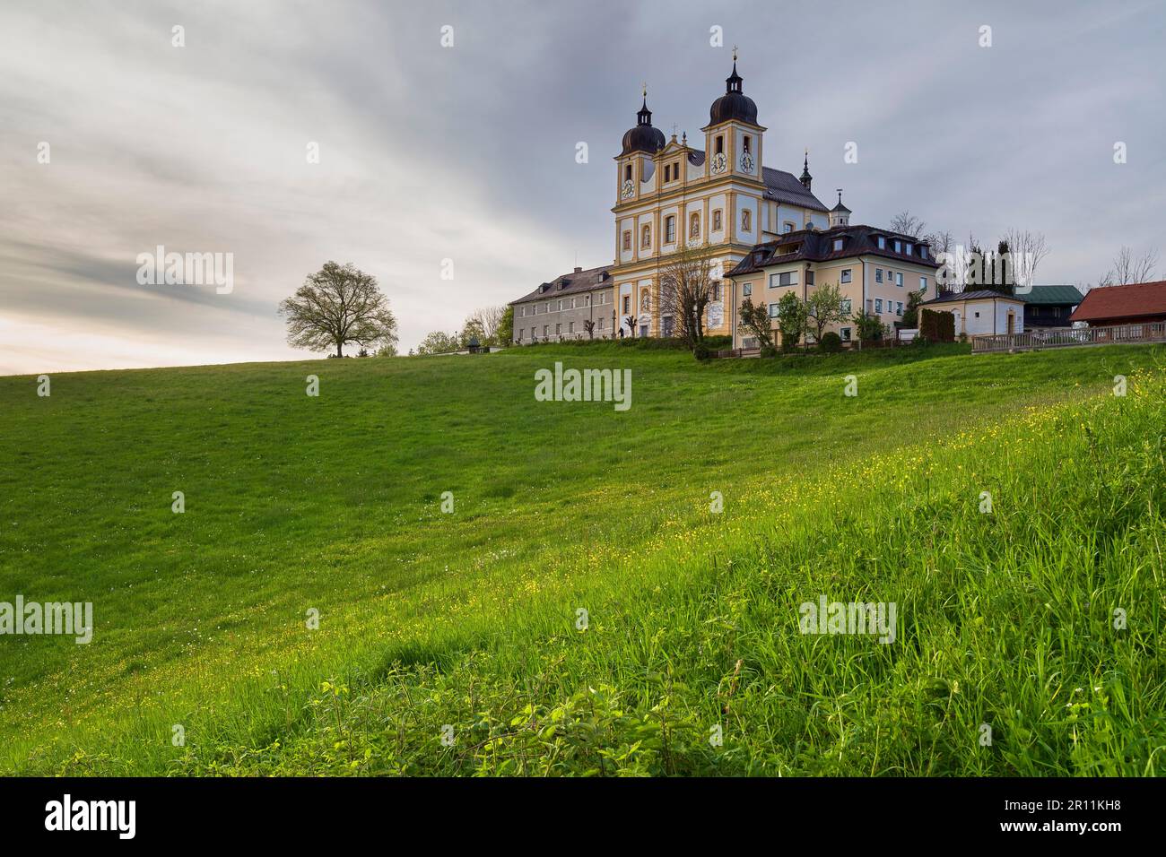 Maria Plain pilgrimage basilica, baroque church, lime tree, Plainberg ...