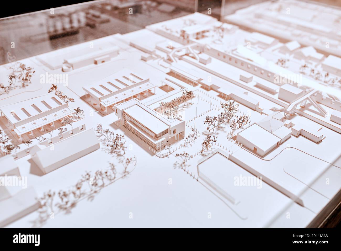 Office, plan and model with architecture for remodeling project of ...