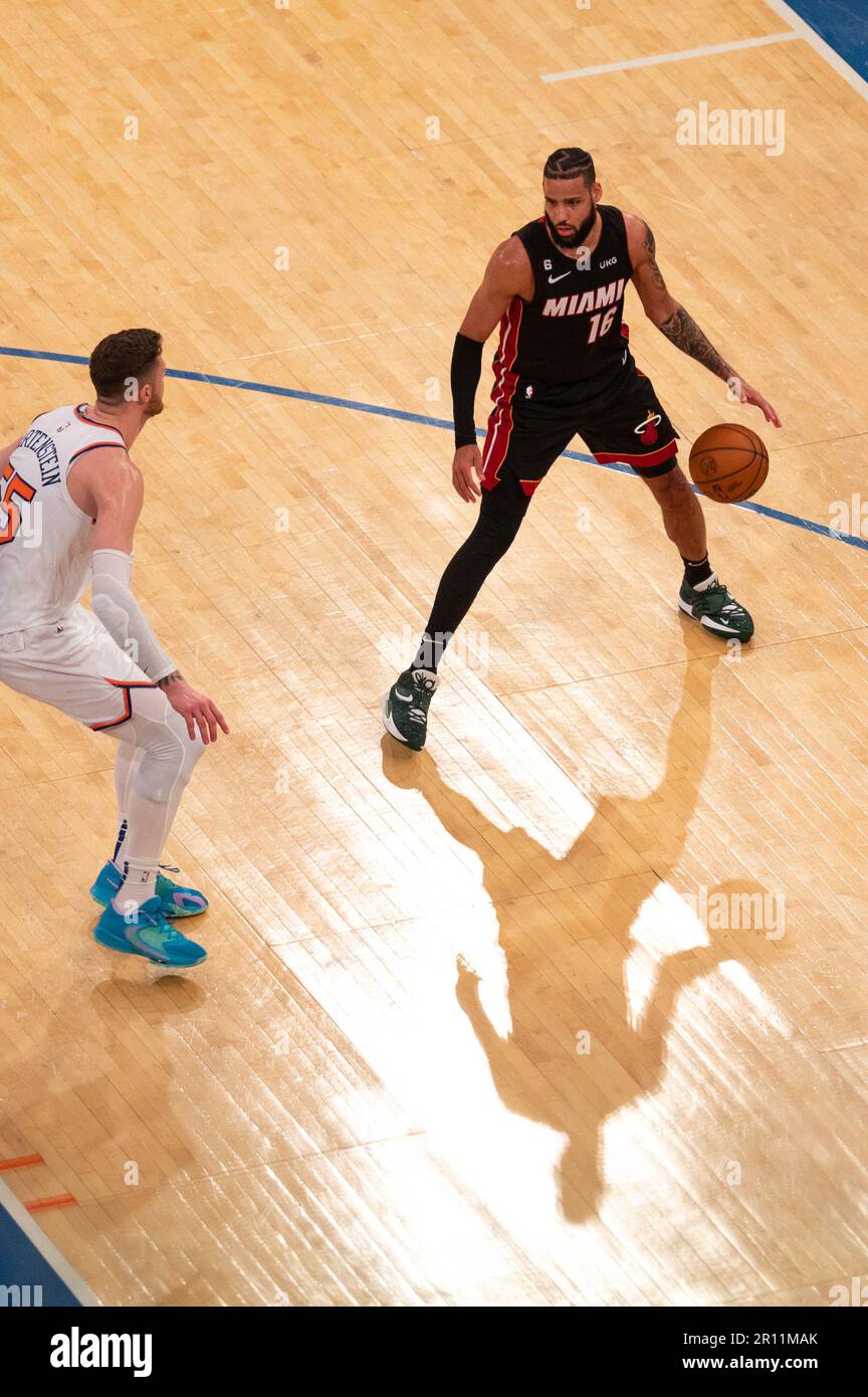 NEW YORK, NY - MAY 10: Caleb Martin #16 of the Miami Heat dribbles the ...