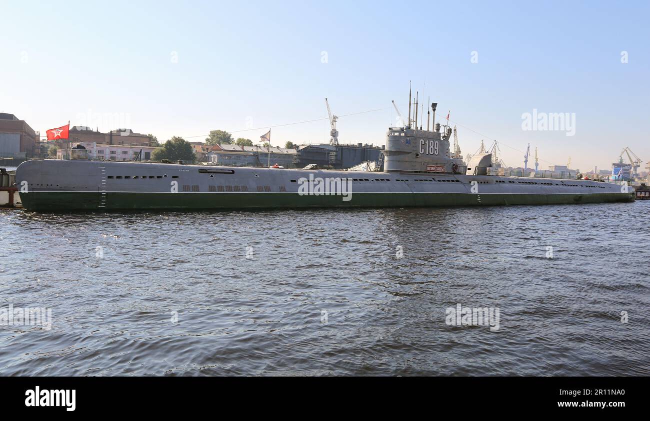 Soviet submarine S-189 in St Petersburg - Now a museum ship Stock Photo ...