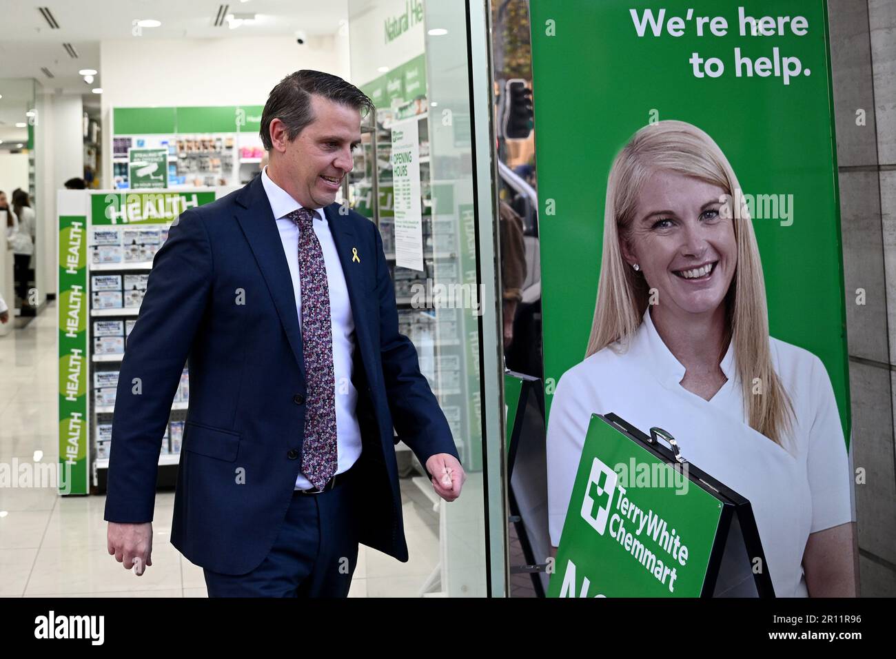 NSW Health Minister Ryan Park during a visit to the Terry White Chemist ...