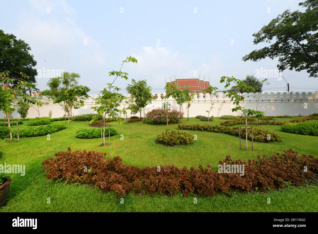 The Mahakan Fort Park with the old city wall in Bangkok, Thailand Stock ...