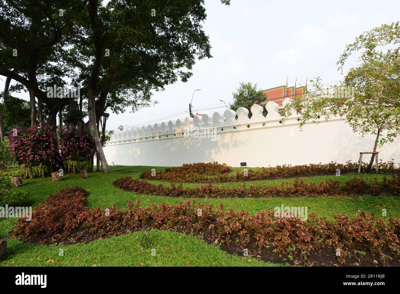 The Mahakan Fort Park with the old city wall in Bangkok, Thailand Stock ...