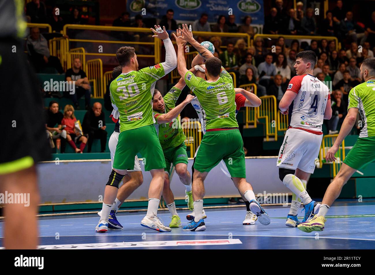 Brixen, Italy. 10th May, 2023. Brixen Handball - Raimond Handball ...