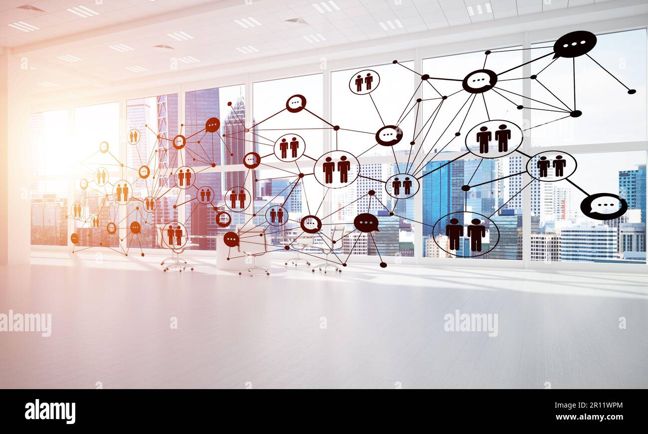 Networking and wireless connection as concept for effective modern ...