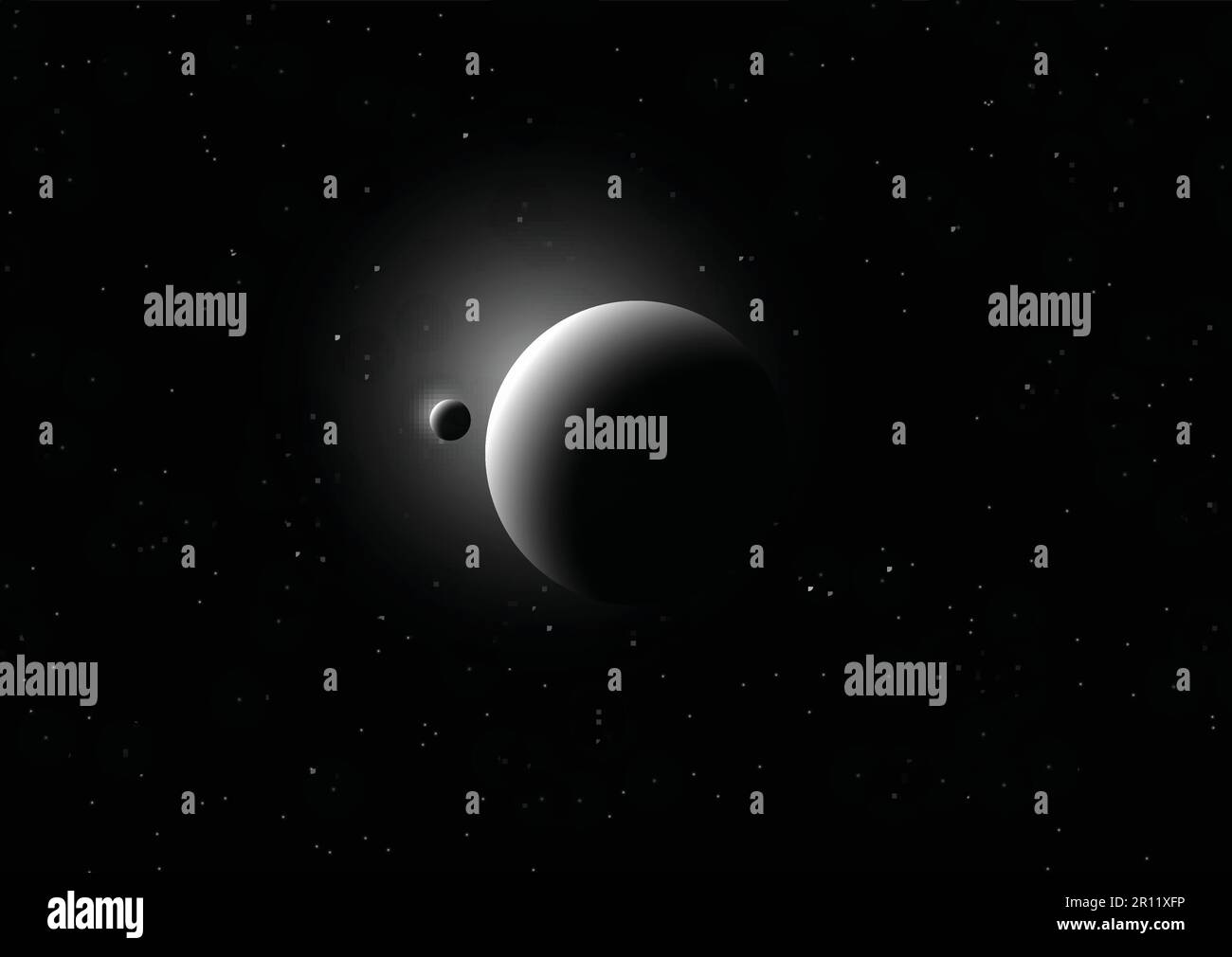 Space background with fictional planets Stock Vector Image & Art - Alamy