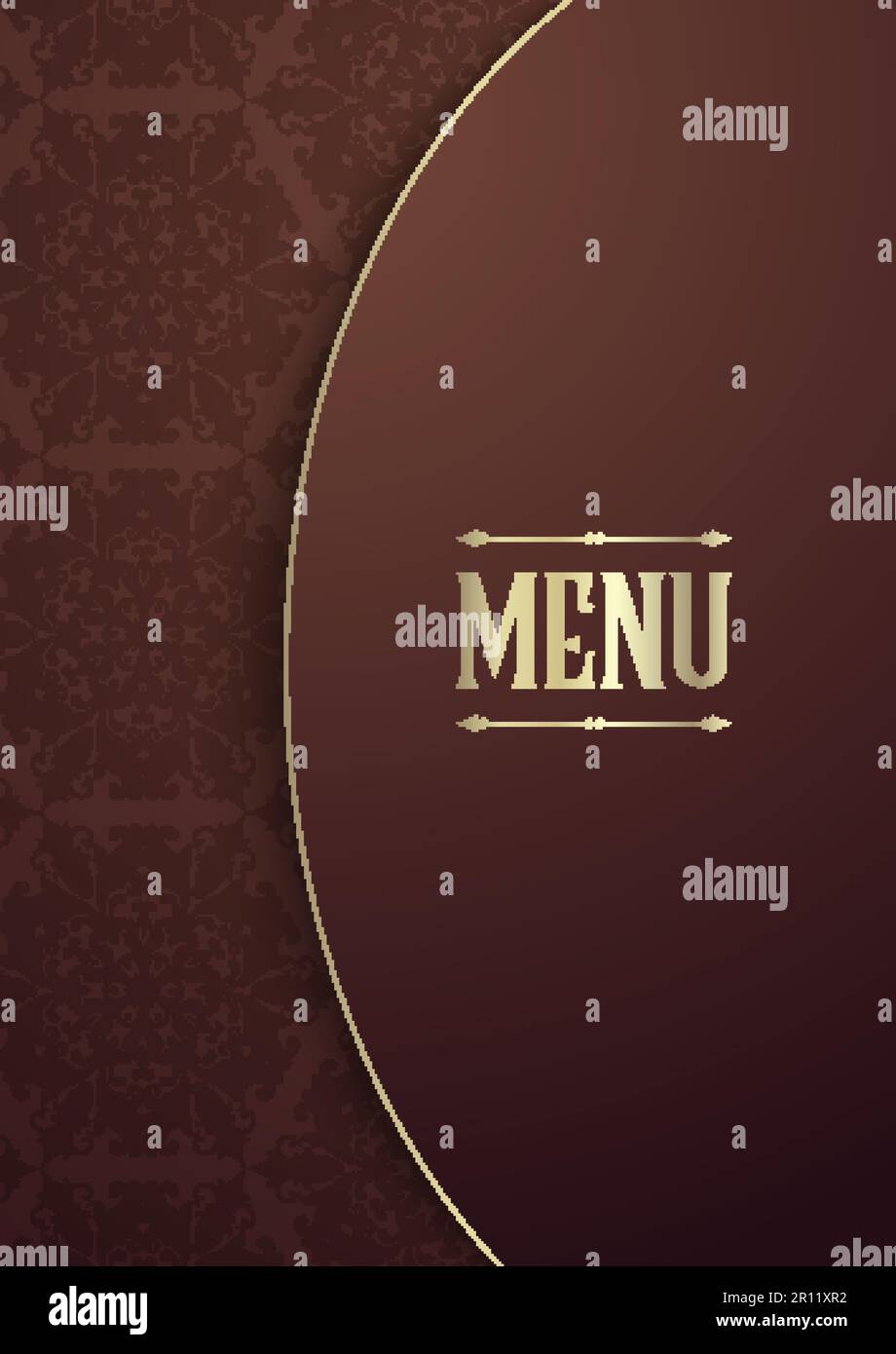 Menu cover template with an elegant design Stock Vector Image & Art - Alamy